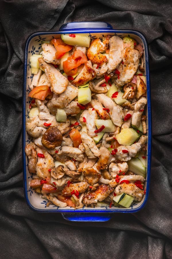 Chopped chicken on griddle stock photo. Image of kitchen - 281143932