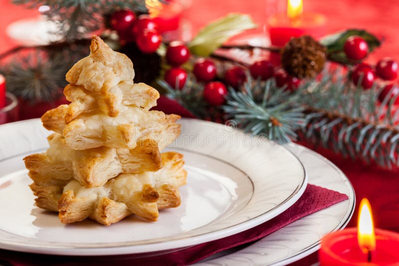 Baked christmas tree stock image. Image of table, food - 45205141