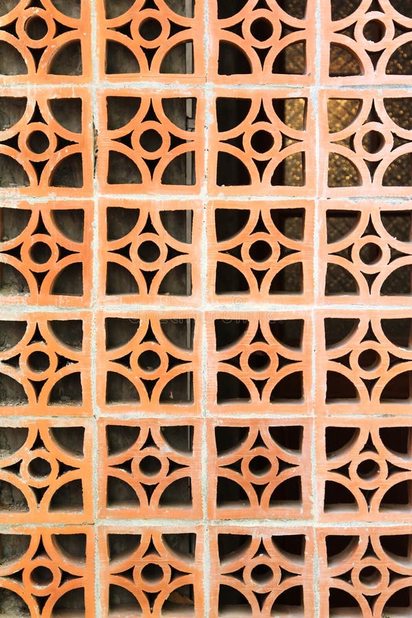 Baked clay blocks wall stock photo. Image of decorative - 72352982