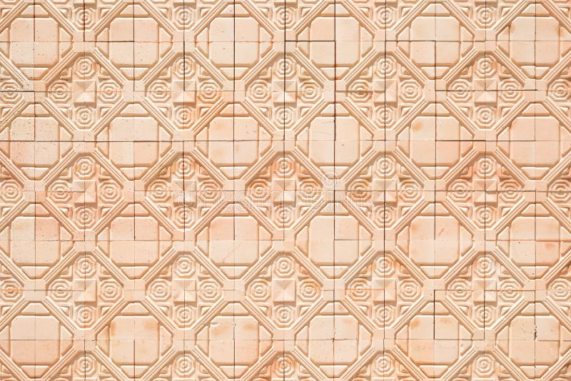 Baked clay brick wall stock image. Image of brown, tiled - 44362115