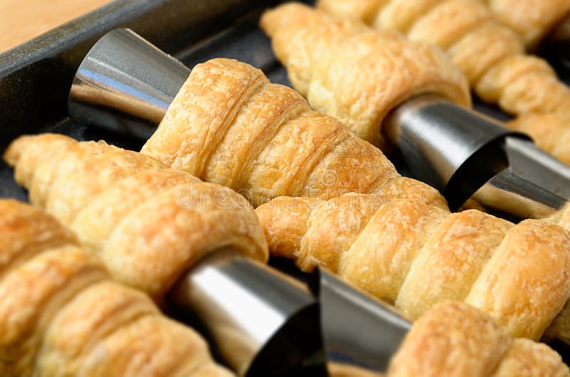 Baked cones stock image. Image of food, shape, tube, bake - 25235639