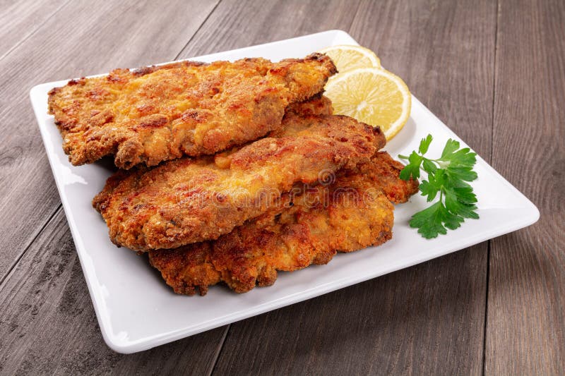 Baked cutlets stock photo. Image of fast, lemon, pork - 302554796
