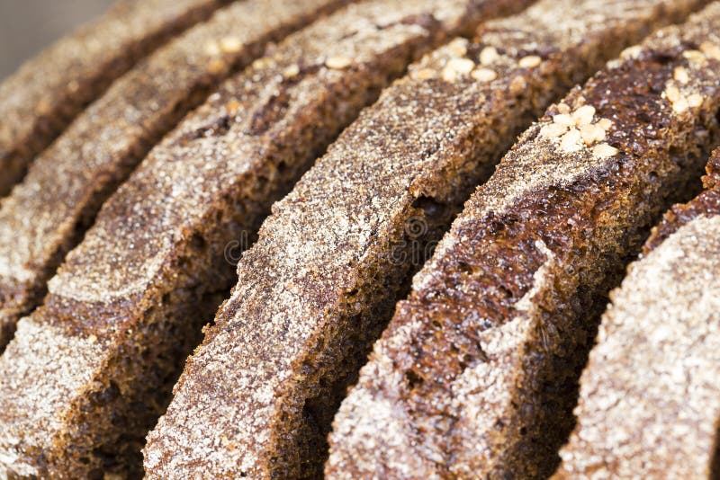 Baked Dark-colored Rye Bread Stock Photo - Image of natural, healthy ...