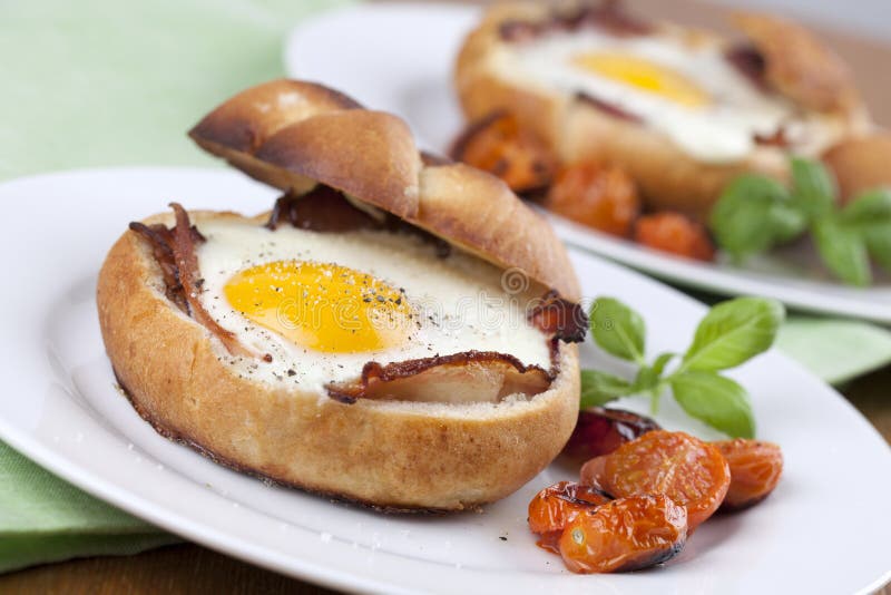 Baked Eggs And Bacon Stock Image Image Of Ingredient 29542523