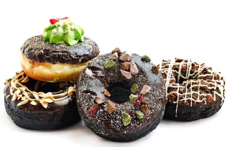 Baked fancy donuts stock photo. Image of delicious, background - 37764802