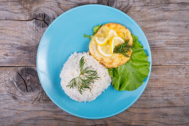 Baked fish with cheese stock photo. Image of lemon, fresh - 125681382