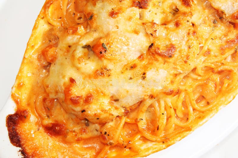 Baked Fish Pasta stock photo. Image of plate, tuna, cheese - 14715358