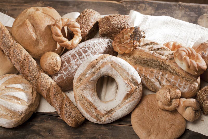 Baked Food in Rustic Cuisine Stock Photo - Image of grain, calories ...