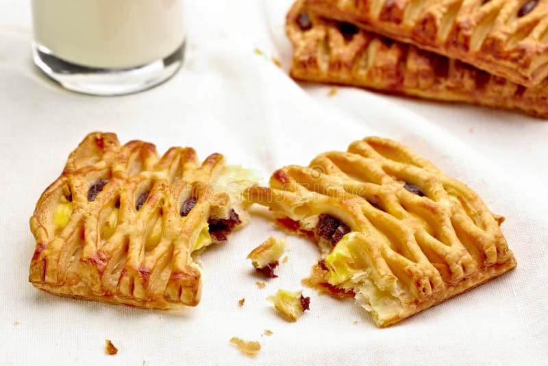 Baked french pie stock image. Image of chocolate, crunchy - 25500325