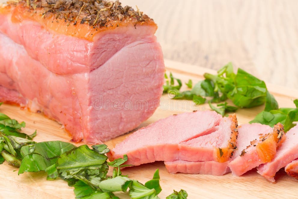 Baked gammon ham stock image. Image of gammon, close - 25530795