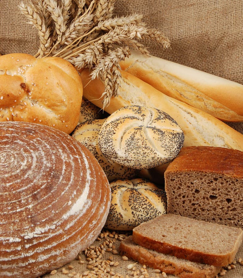 Various baked goods stock photo. Image of fiber, loaf - 4945364