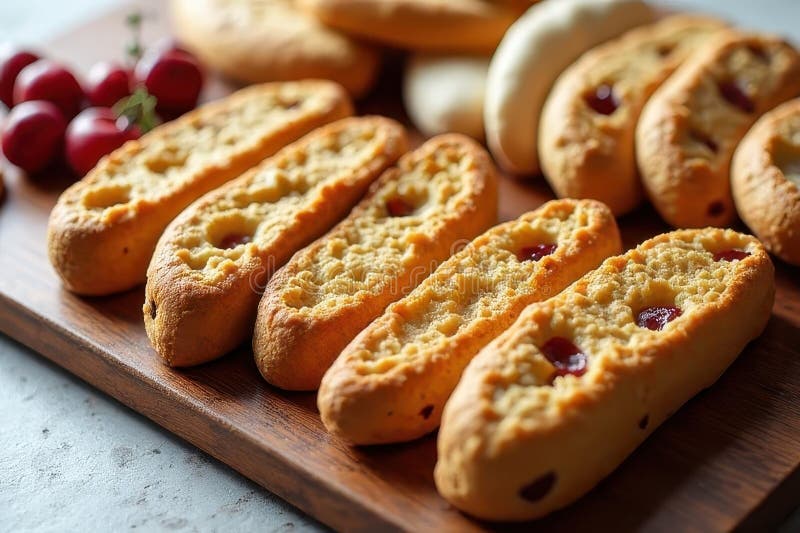 Baked Goods Display - Biscotti Stock Illustration - Illustration of ...