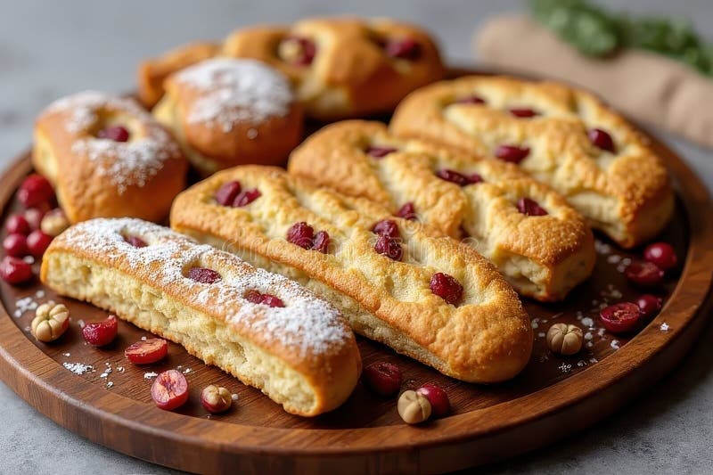 Baking Exhibit - Biscotti Showcase Stock Illustration - Illustration of ...