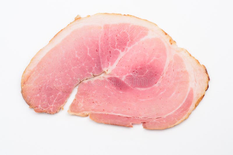 Baked ham slice closeup stock photo. Image of closeup - 48679774