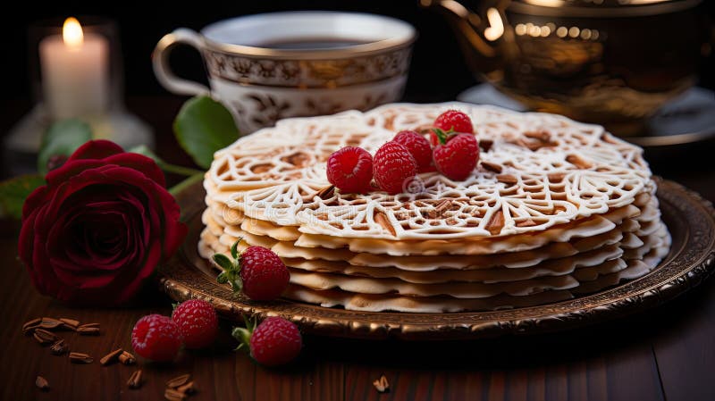 Baked Homemade Crispy Pizzelles in a Stack Stock Image - Image of biscuit, italy: 299549837