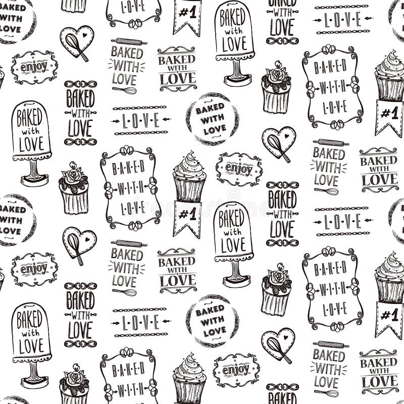 Pastries Lettering Stock Illustrations – 755 Pastries Lettering Stock ...