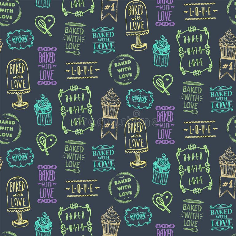 Pastries Lettering Stock Illustrations – 755 Pastries Lettering Stock ...