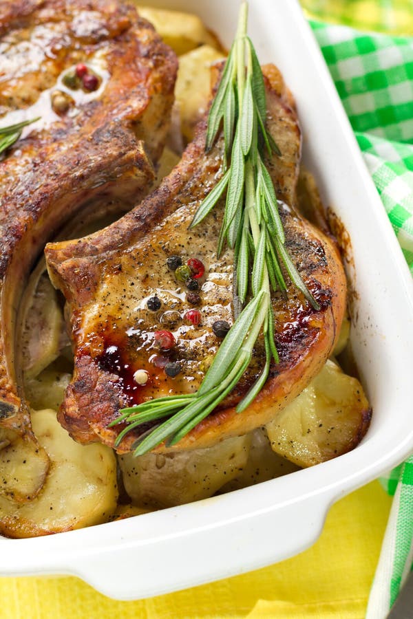 Baked meat stock image. Image of beefsteak, herbs, dinner - 27361617