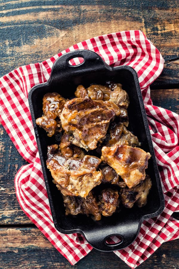 Baked meat stock image. Image of menu, cast, gourmet - 109612853