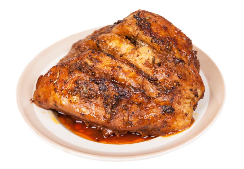 Baked meat stock image. Image of marinated, fried, closeup - 29869385