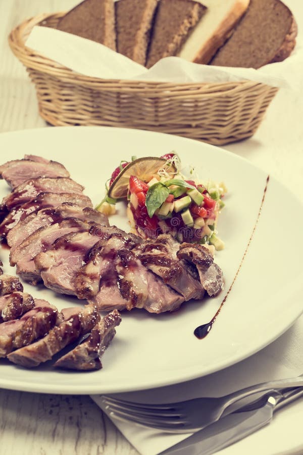 Baked meat stock image. Image of lunch, beef, eating - 51480139