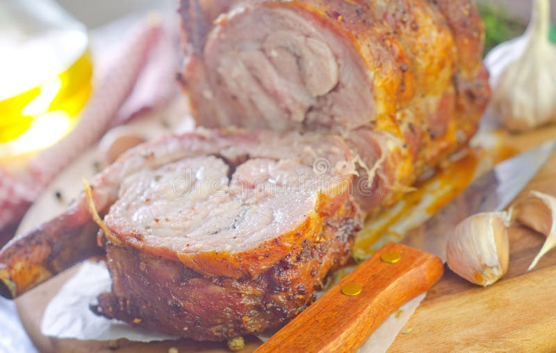 Baked meat stock photo. Image of food, good, american - 34360116