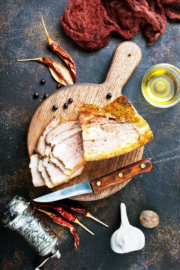 Baked meat stock image. Image of grill, basil, escalope - 141753541