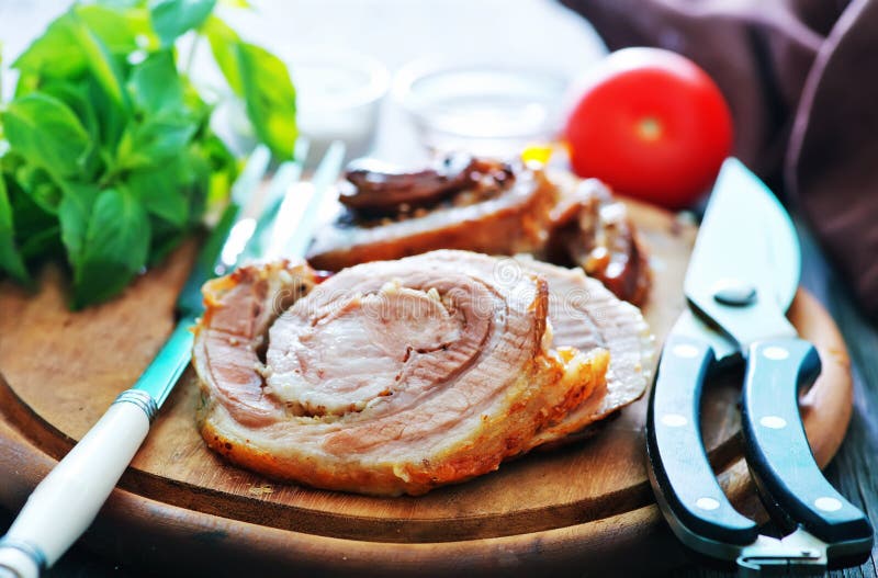 Baked meat stock image. Image of feast, piece, allspice - 54348917