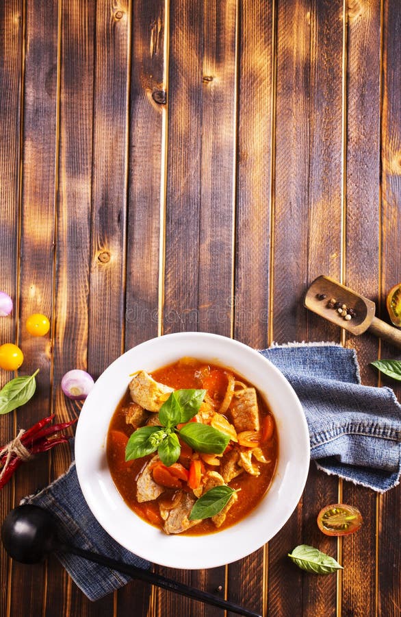 Baked Meat with Tomato Sauce Stock Image - Image of barbecue, dinner ...