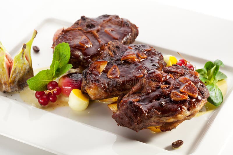 Baked Mutton stock photo. Image of fresh, green, delicious - 44283970