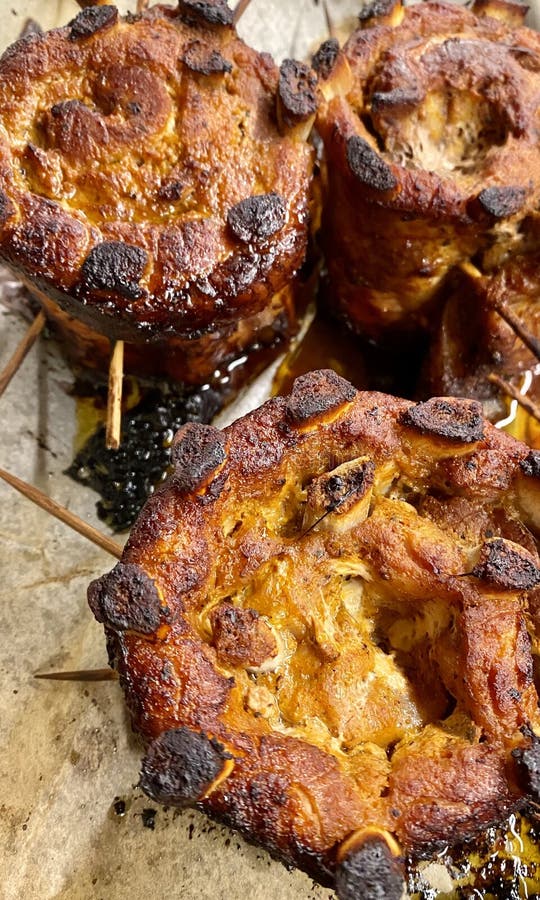 Baked in the Oven Rolled Pork Ribs Stock Image - Image of bacon, rolled ...