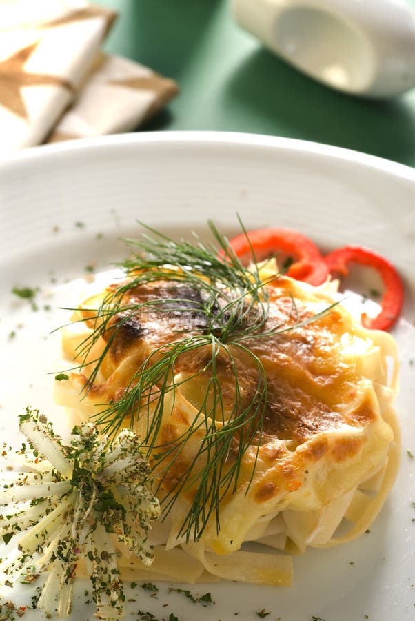 Baked pasta stock photo. Image of carbon, white, mushroom - 13288014