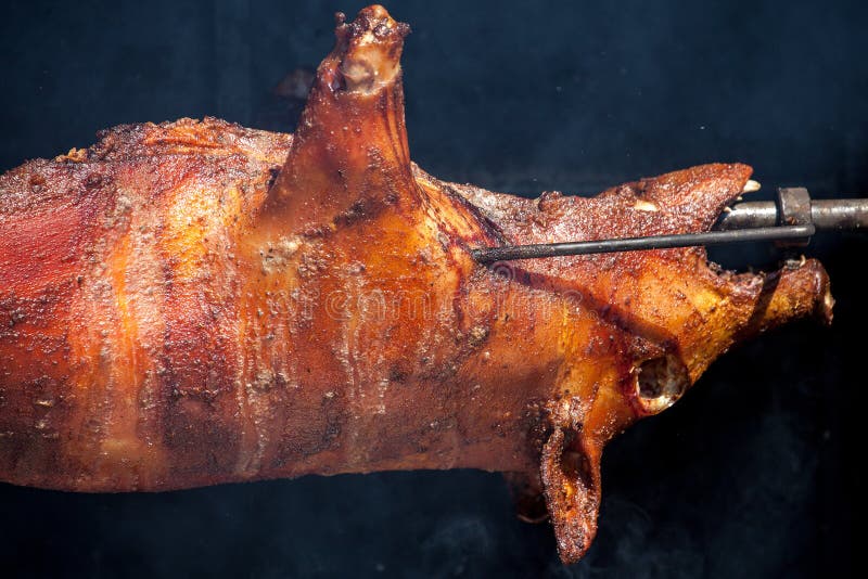 Baked pig stock image. Image of roast, view, dinner, delicacy - 41652619