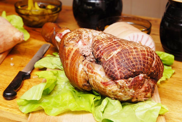 Baked pig stock image. Image of cooking, cuisine, dinner - 48188495