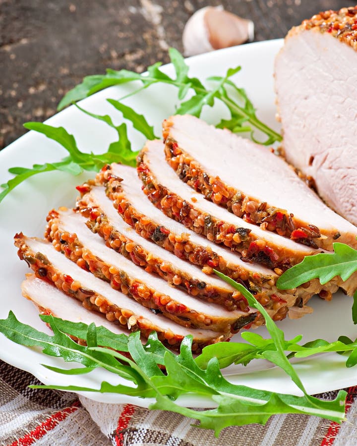 Baked pork stock photo. Image of gravy, organic, honey - 41921574