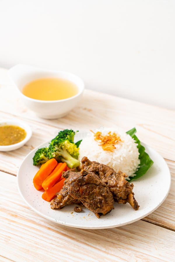 Baked Pork Ribs with Sauce stock photo. Image of meal - 178261530