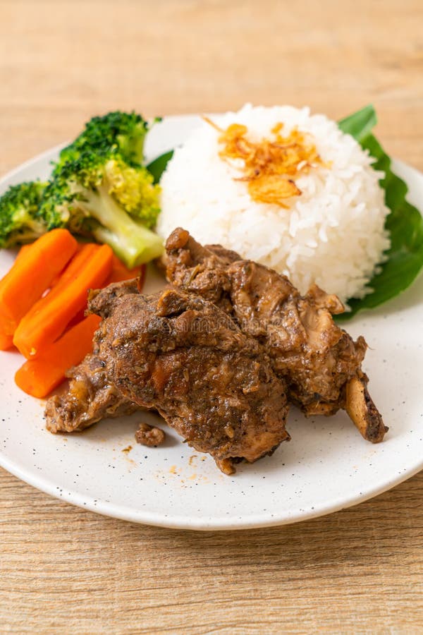 Baked Pork Ribs with Sauce stock photo. Image of roast - 193343248