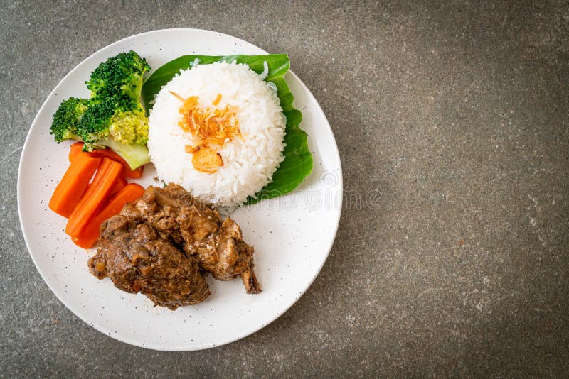 Baked Pork Ribs with Sauce stock image. Image of herbs - 201375411