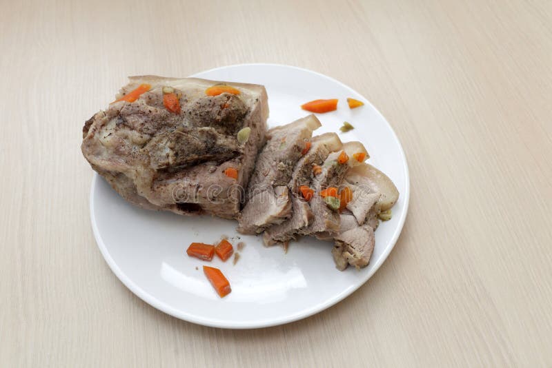 Baked pork shoulder stock photo. Image of brown, pork - 53585706