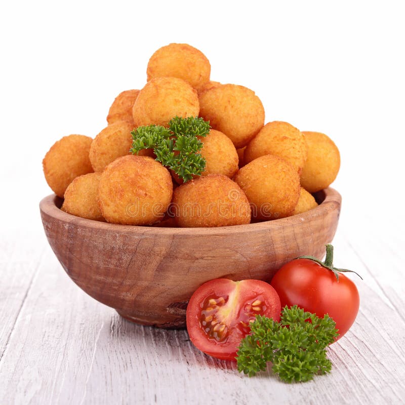Baked potato ball stock photo. Image of croquette, potato - 38805598