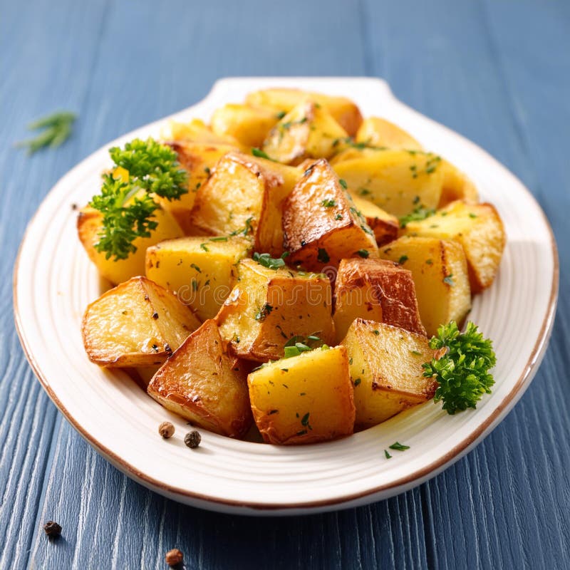 Baked Potato Cubes, AI Generated Stock Illustration - Illustration of ...