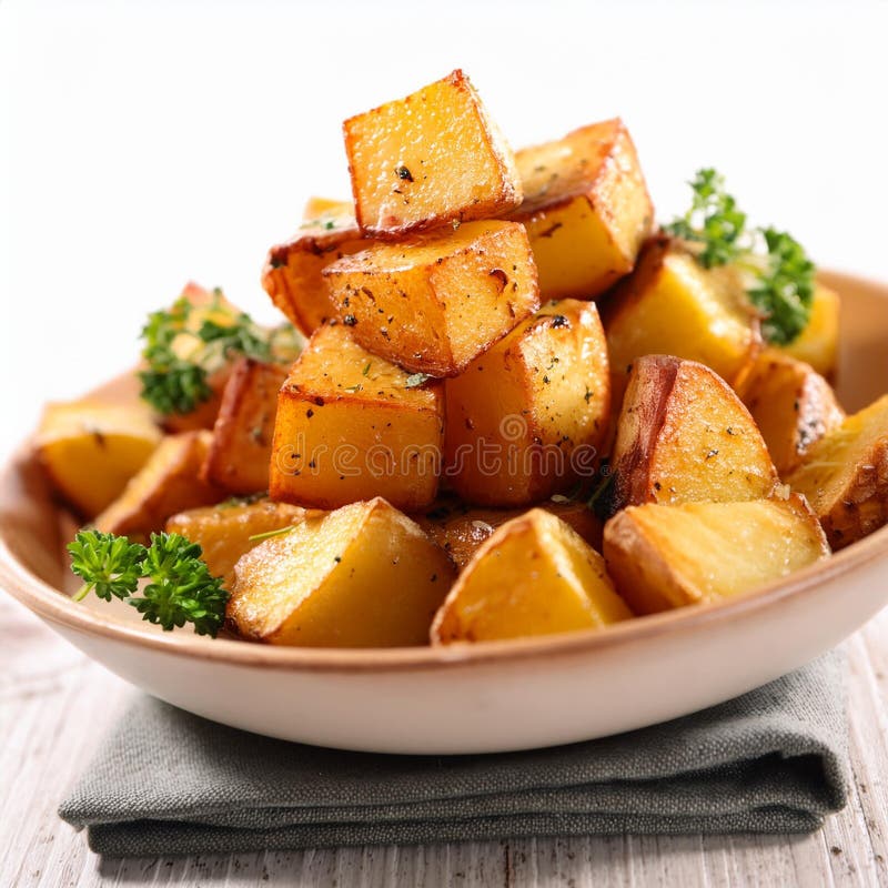 Baked Potato Cubes, AI Generated Stock Illustration - Illustration of ...