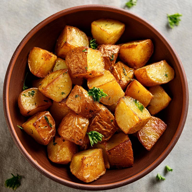 Baked Potato Cubes, AI Generated Stock Illustration - Illustration of ...