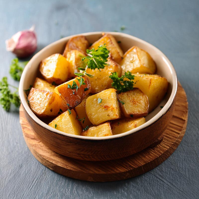 Baked Potato Cubes, AI Generated Stock Illustration - Illustration of ...