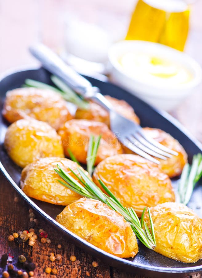 Baked potato stock photo. Image of basil, close, calories - 72303524