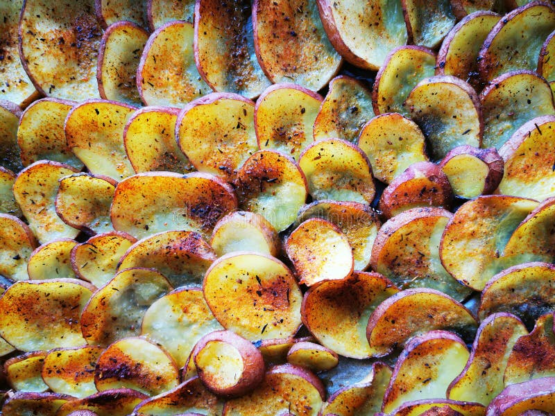 Baked potatoes texture stock image. Image of nice, closeup - 276971985
