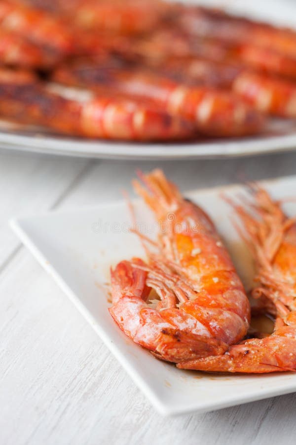 Baked prawn dish stock photo. Image of copy, dish, shellfish - 63912150