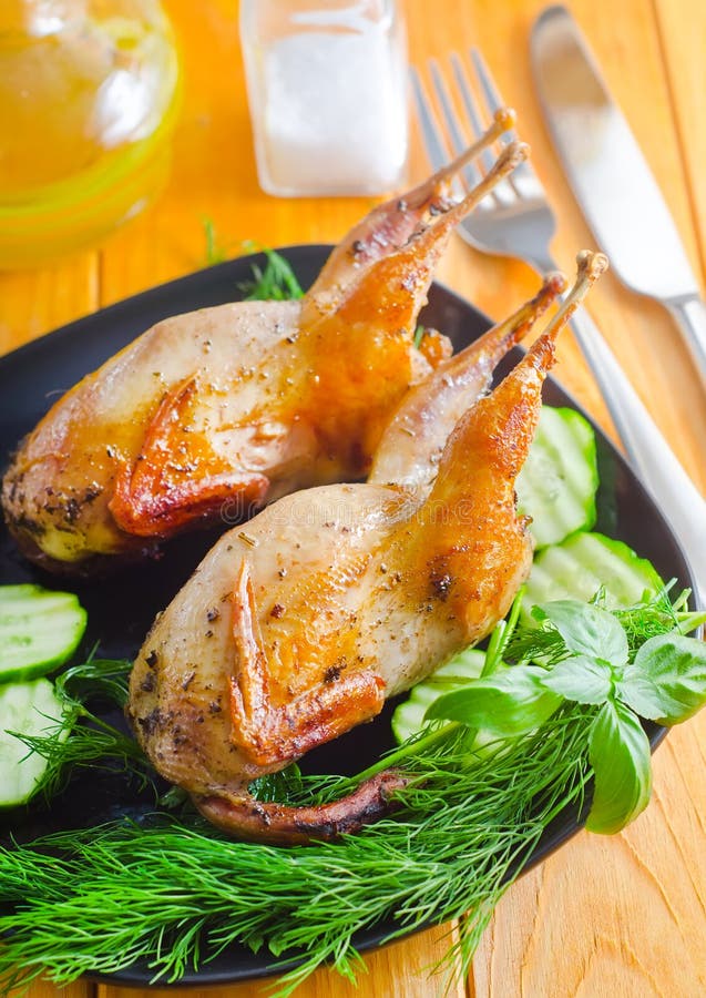 Quail dinner stock photo. Image of meal, nutrition, restaurant - 4479684