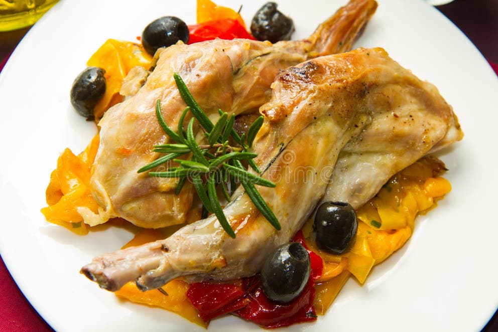 Baked rabbit stock image. Image of mediterranean, rabbit - 29095399