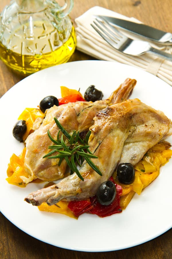 Baked rabbit stock image. Image of stew, white, thigh - 29095403
